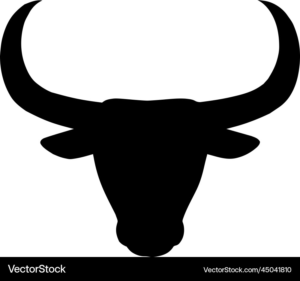 Bull head icon image Royalty Free Vector Image