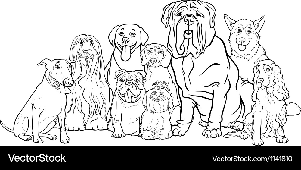 Cartoon Purebred Dog Collection Royalty Free Vector Image