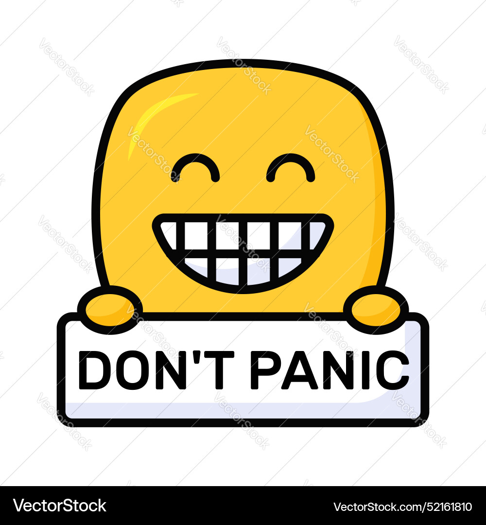 Dont panic Royalty Free Vector Image - VectorStock
