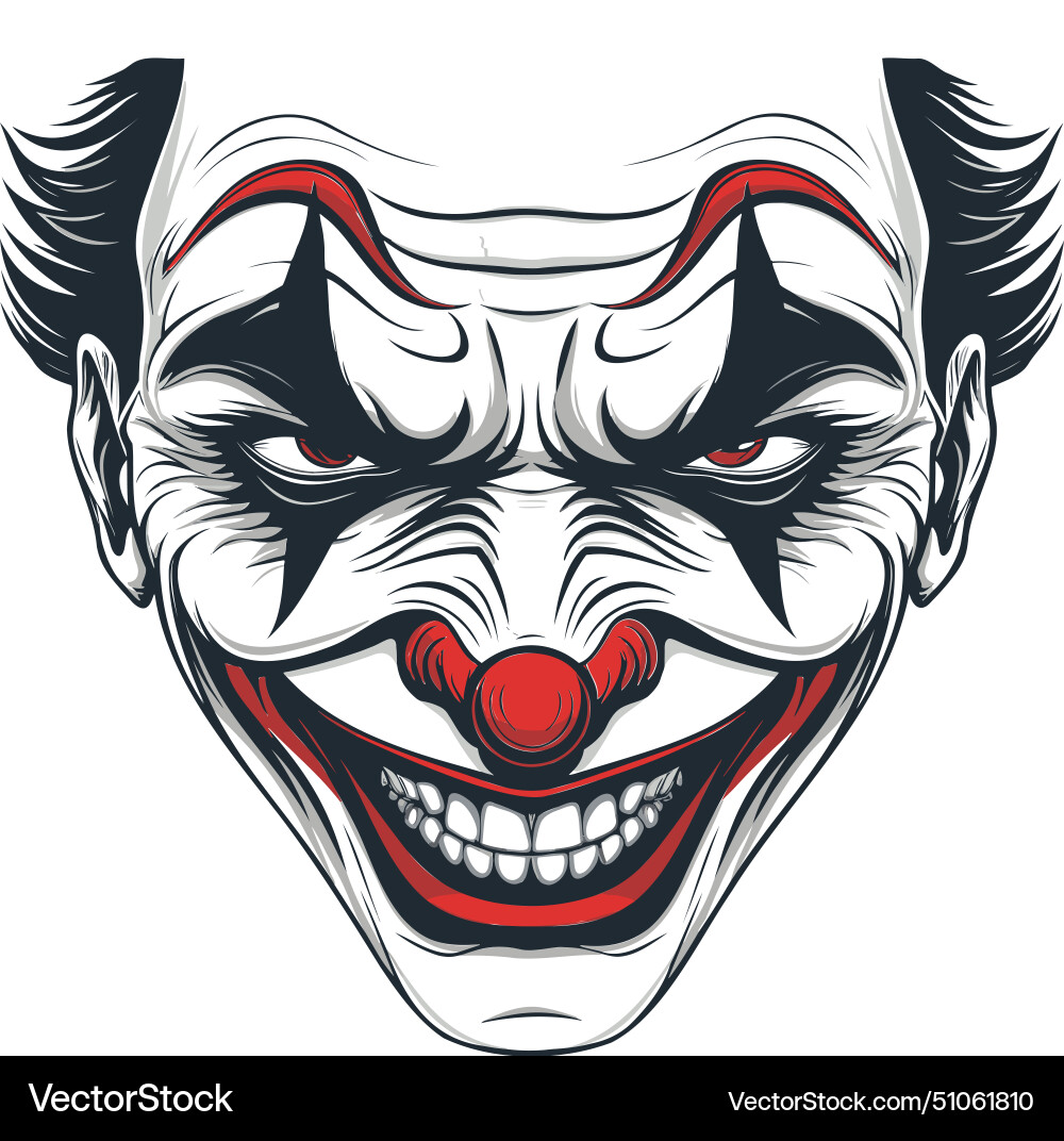 Joker face cartoon Royalty Free Vector Image - VectorStock