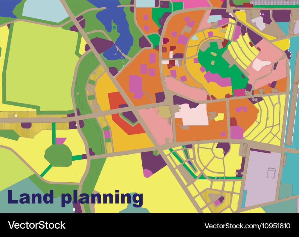 Urban Landscape Plan Royalty Free Vector Image