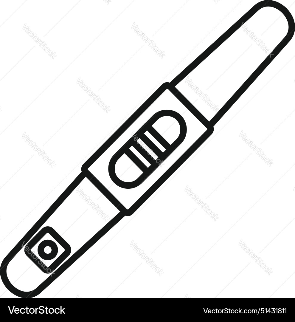 Black and white pregnancy test icon Royalty Free Vector