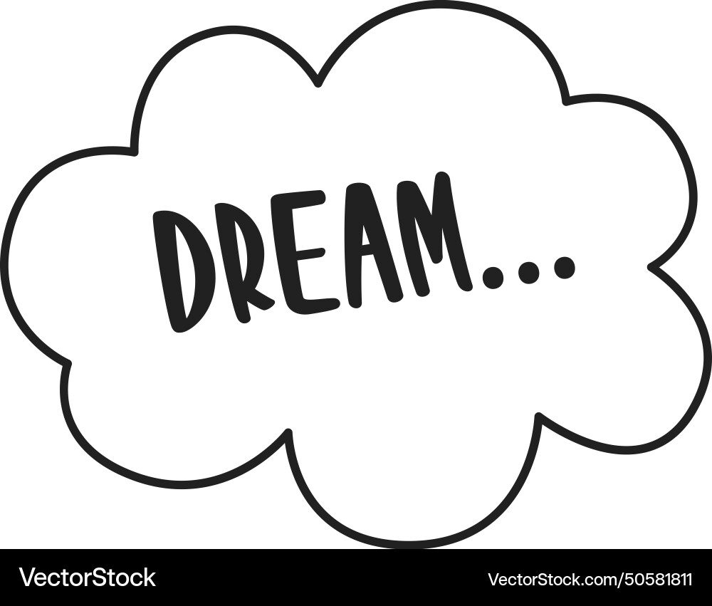 Dream speech bubble Royalty Free Vector Image - VectorStock