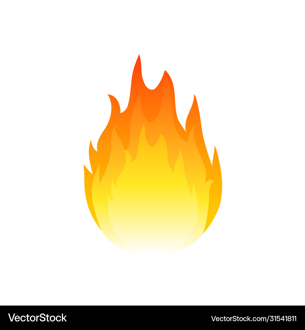 Flame fire icon heat ignite burn gas hot Vector Image