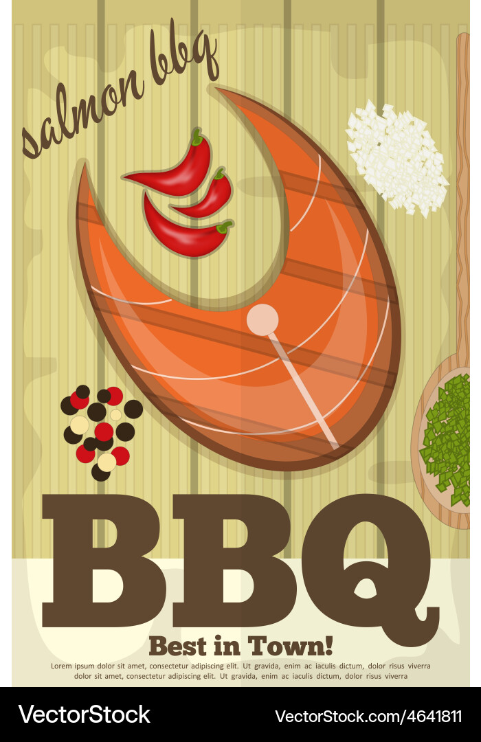 Grill fish Royalty Free Vector Image - VectorStock