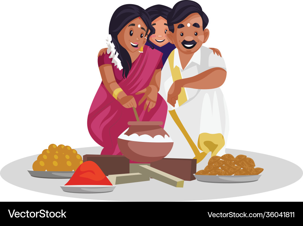 Indian tamil man cartoon Royalty Free Vector Image
