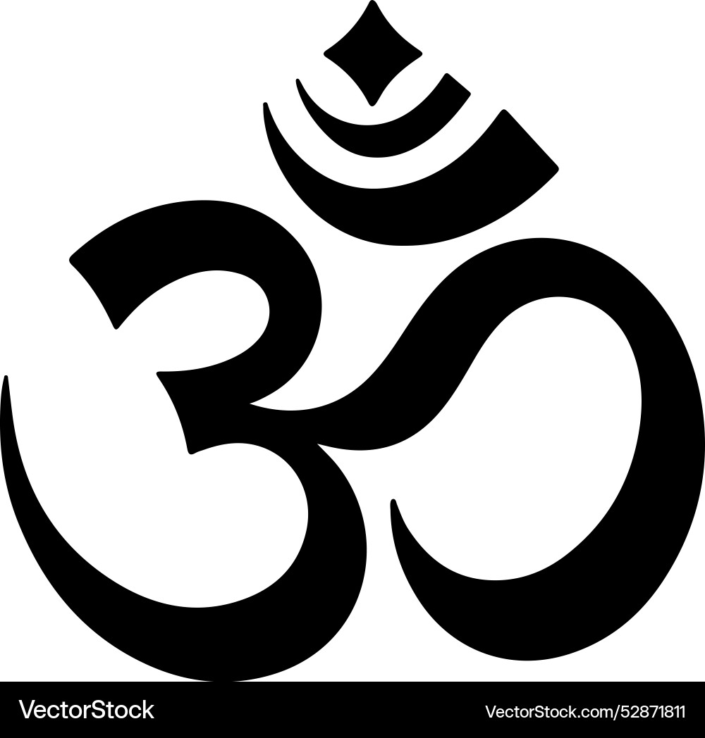 Om aum symbol stock Royalty Free Vector Image - VectorStock