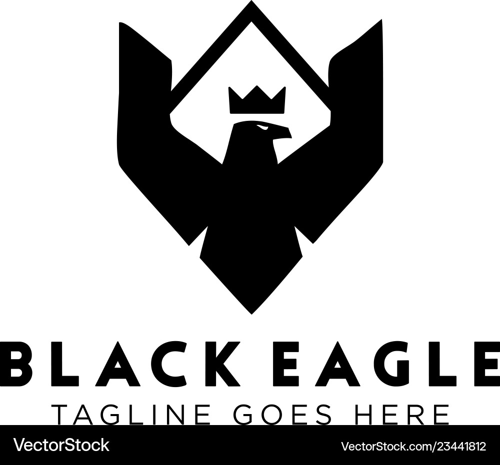 Black Eagle Logo Concept Royalty Free Vector Image