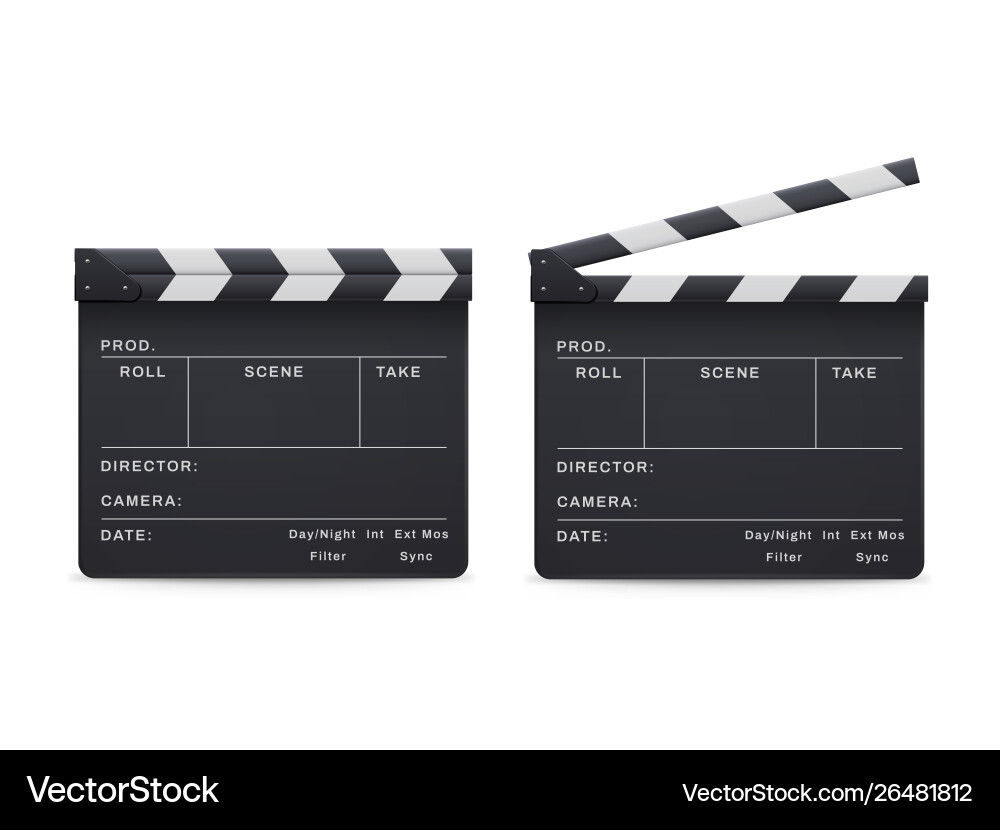 Clapperboard Movie Set - Film Studio Royalty Free Vector