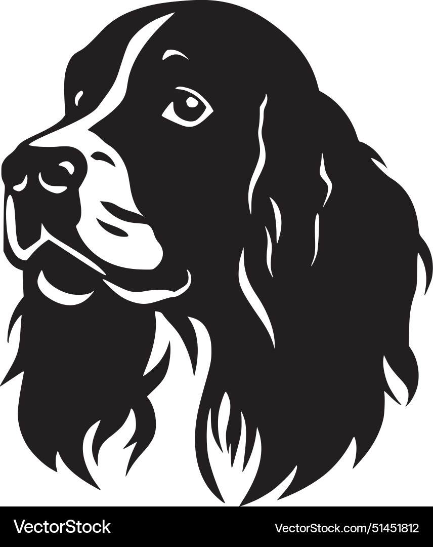 Cocker spaniel - minimalist and flat logo Vector Image