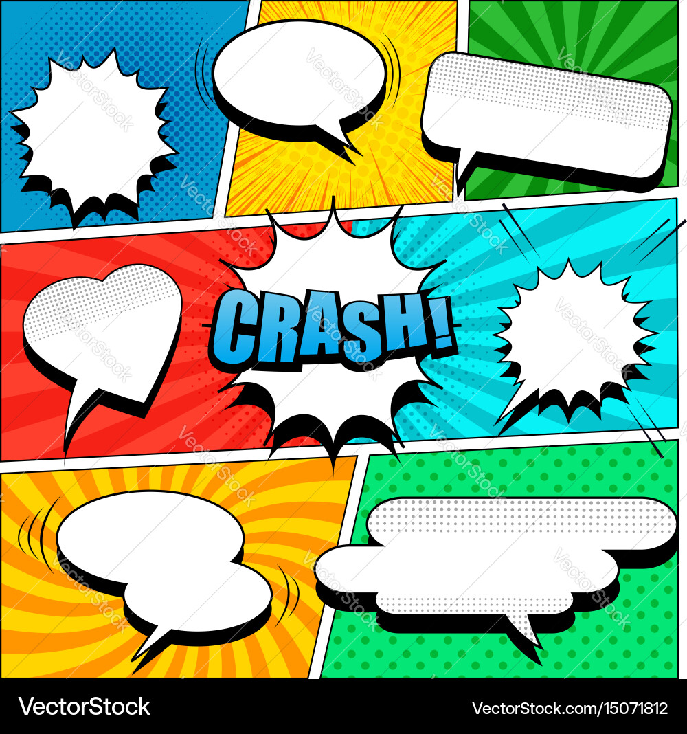 Comic book page template Royalty Free Vector Image