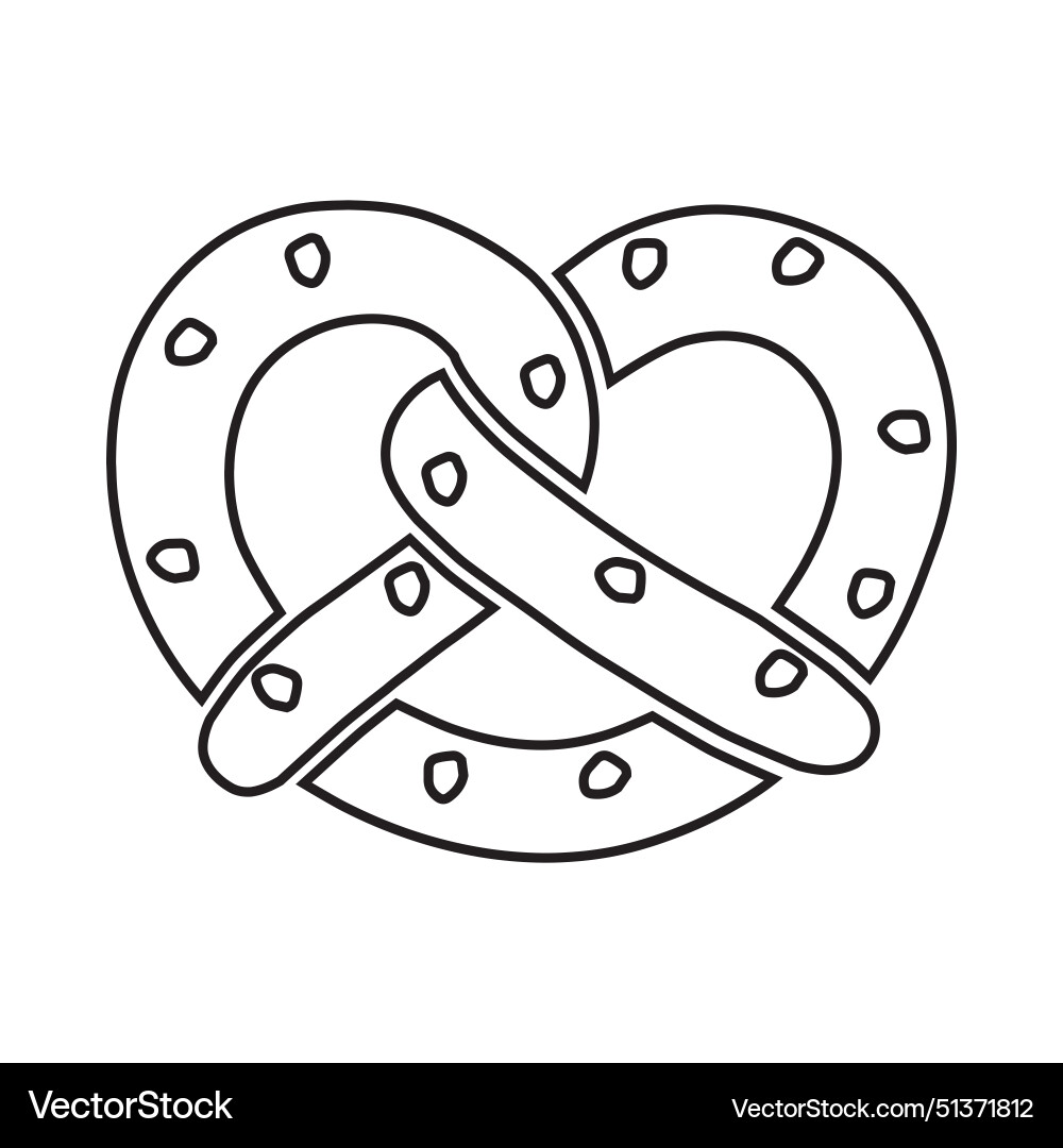 Icon is a brezel contour Royalty Free Vector Image