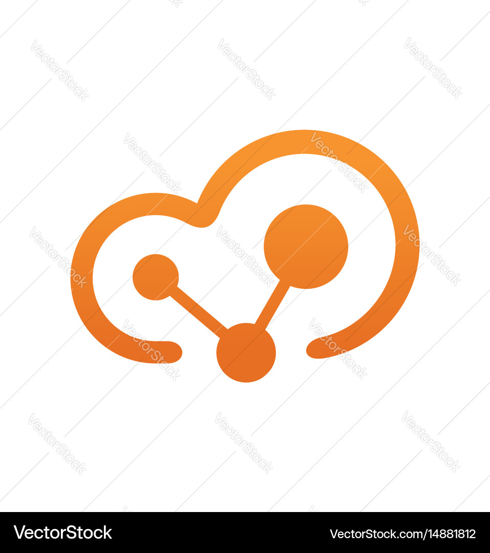 Science connection technology logo Royalty Free Vector Image