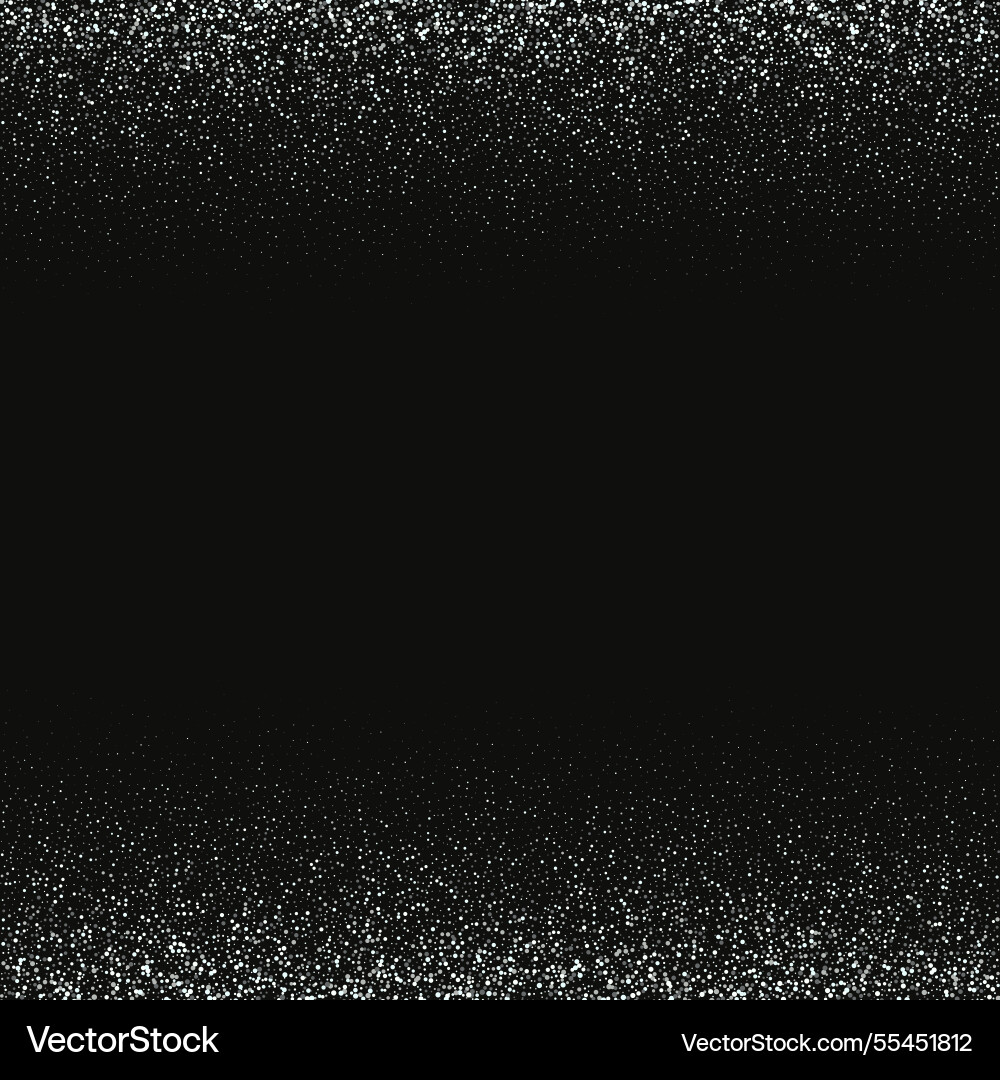 Silvery fine dust particles on black background Vector Image