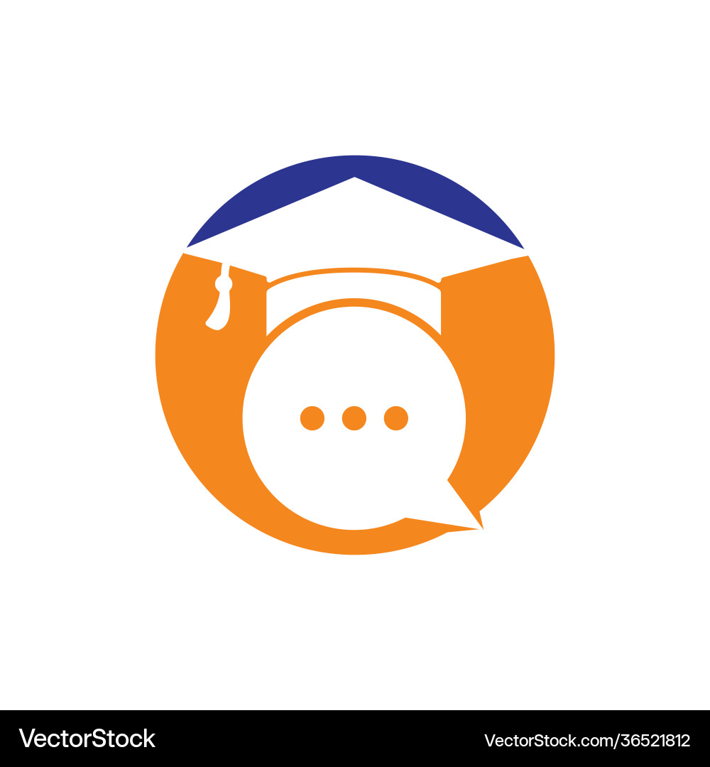 Student chat logo template Royalty Free Vector Image
