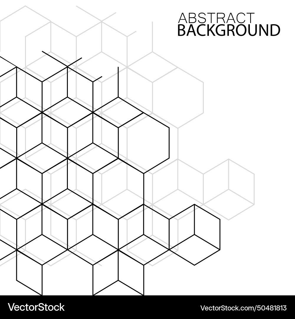 Abstract geometric background with cubes Vector Image