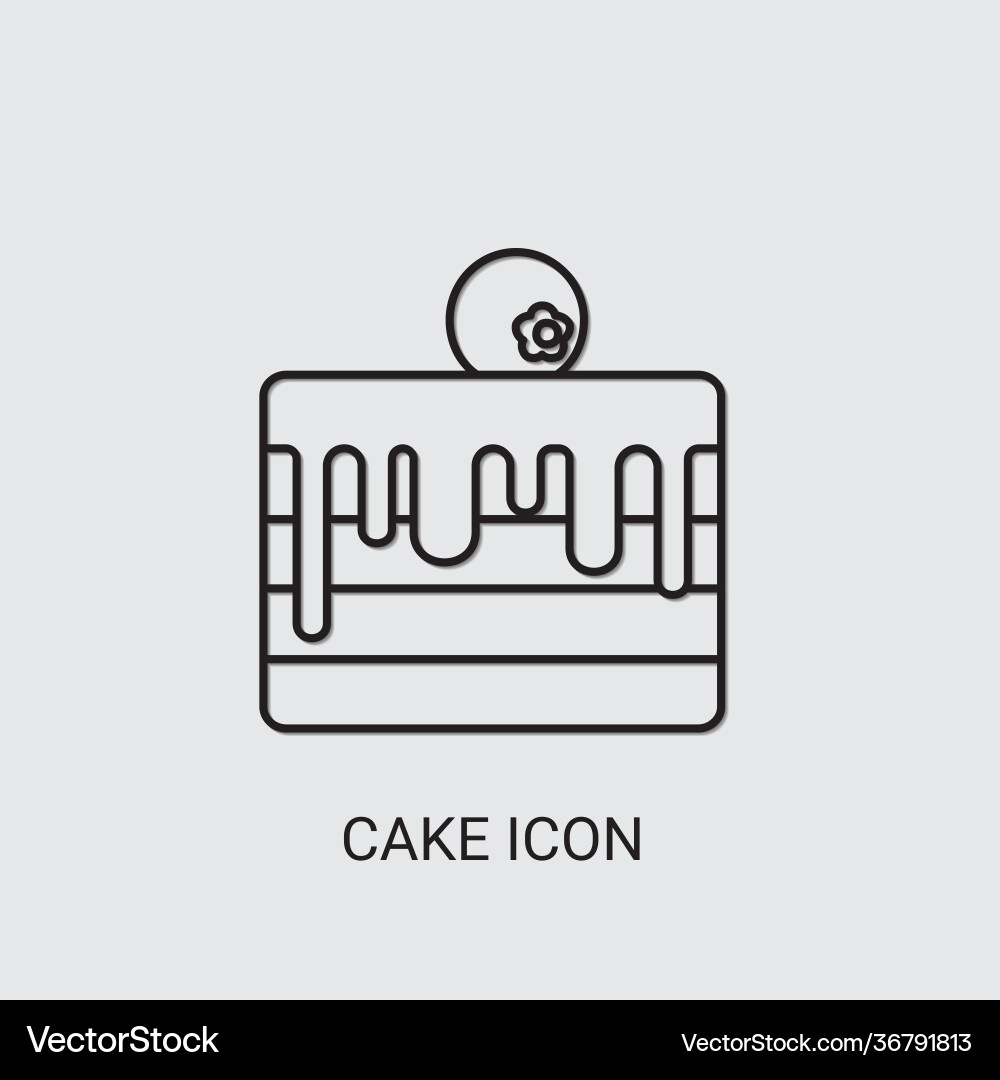 Cake icon Royalty Free Vector Image - VectorStock