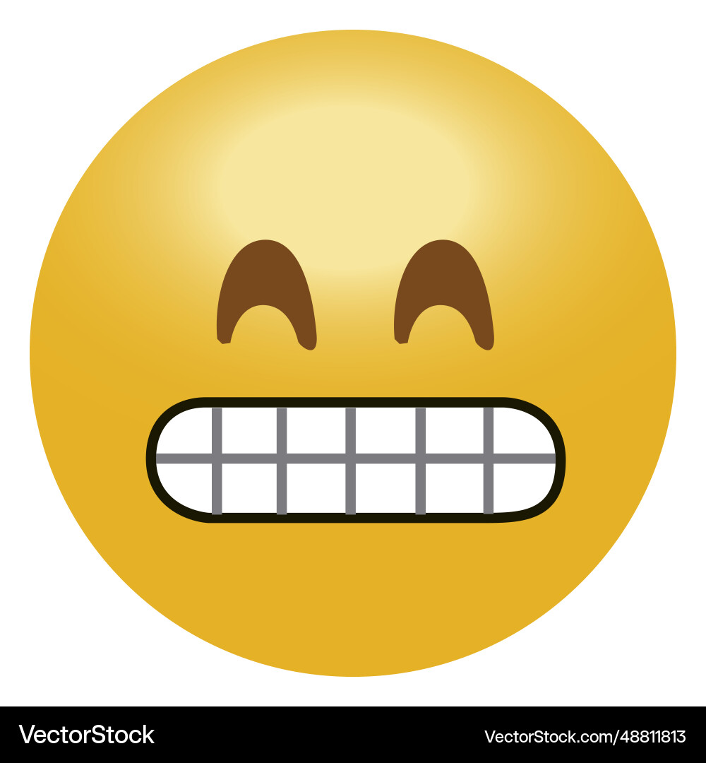 Emoji emoticon laugh Royalty Free Vector Image