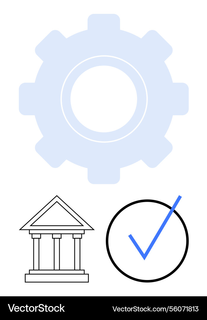 Governance and process efficiency concept with Vector Image