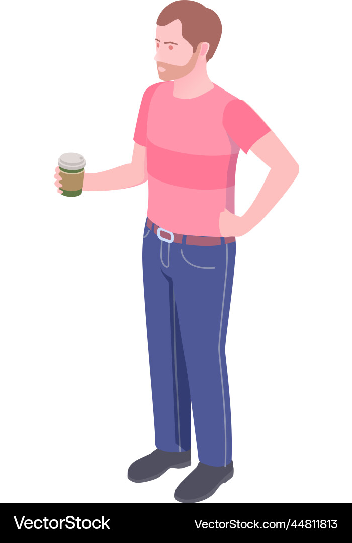 Isometric Man Royalty Free Vector Image Vectorstock
