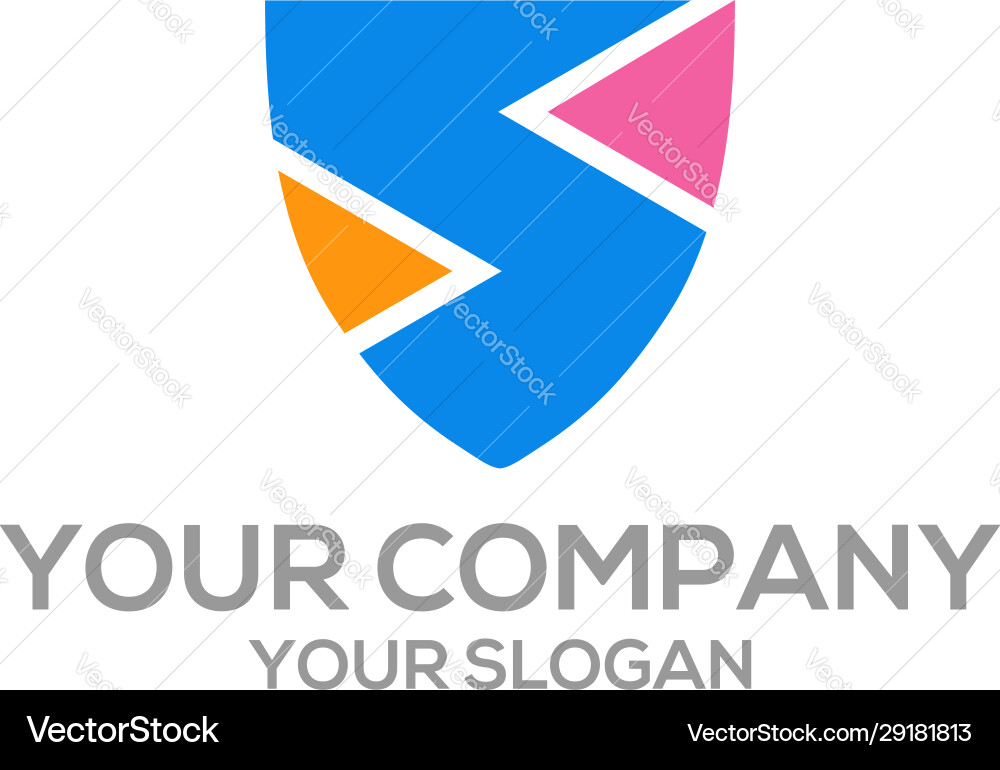 S shield logo design Royalty Free Vector Image
