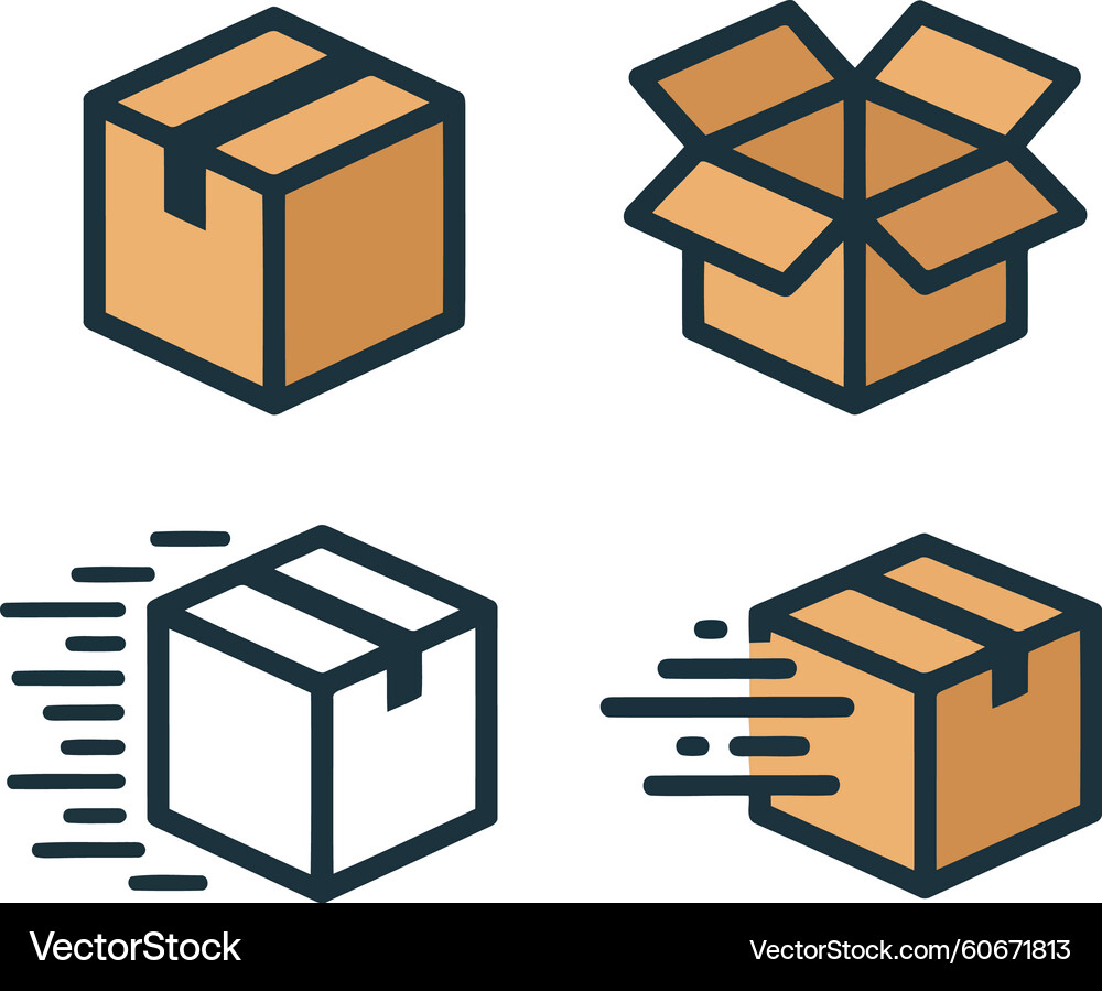 Shipping Icons - Box Set – Royalty-Free Vector | VectorStock