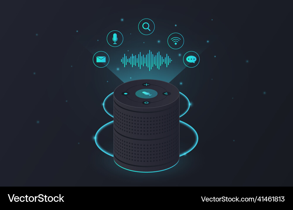 Smart voice recognition Royalty Free Vector Image