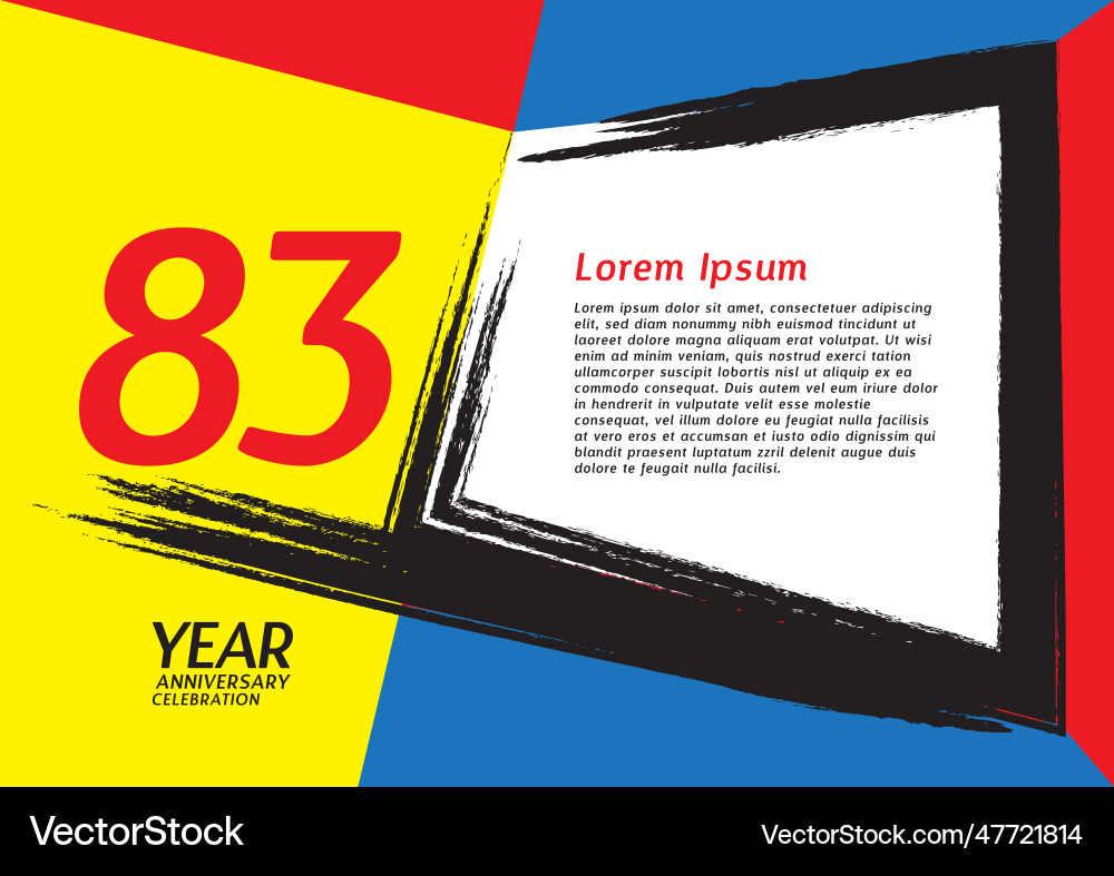 83 year anniversary celebration on modern Vector Image