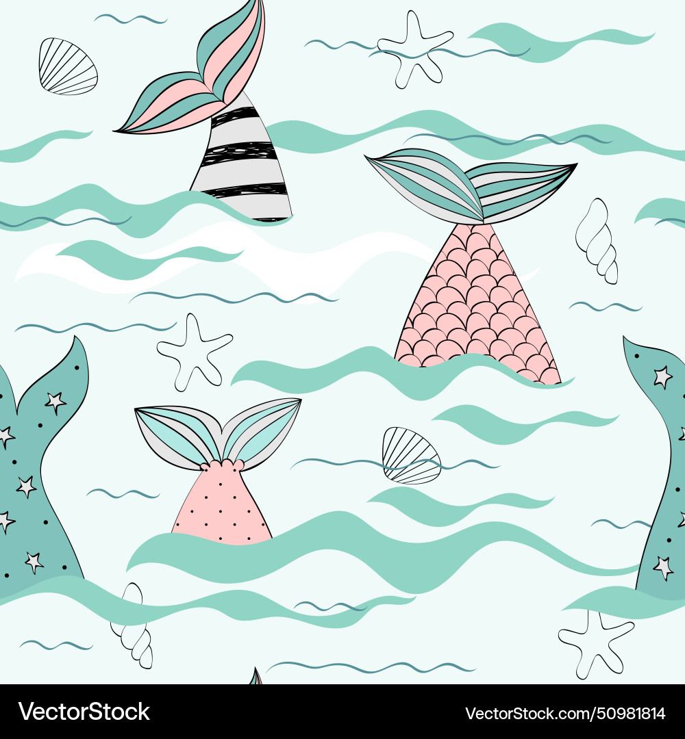 Cute mermaid Royalty Free Vector Image - VectorStock