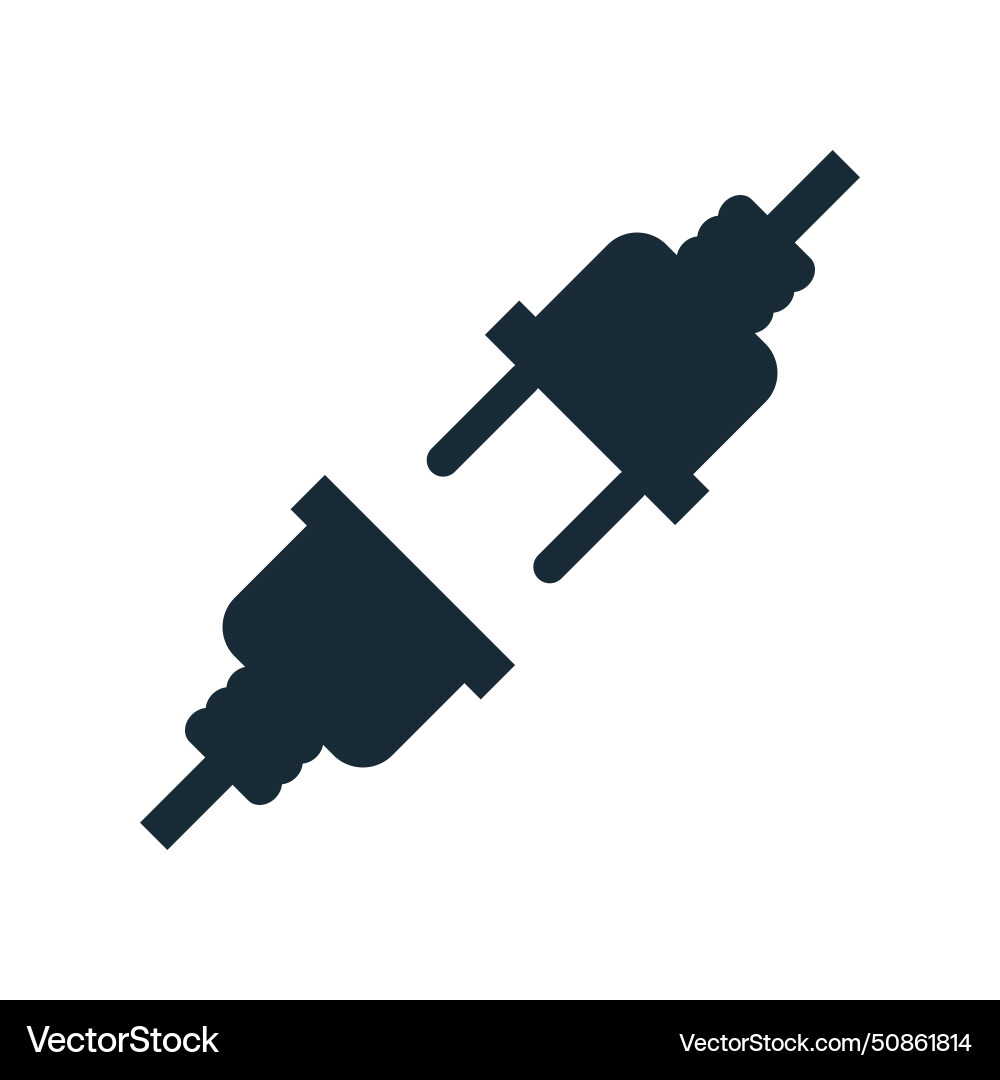 Electric plug socket unplugged icon Royalty Free Vector