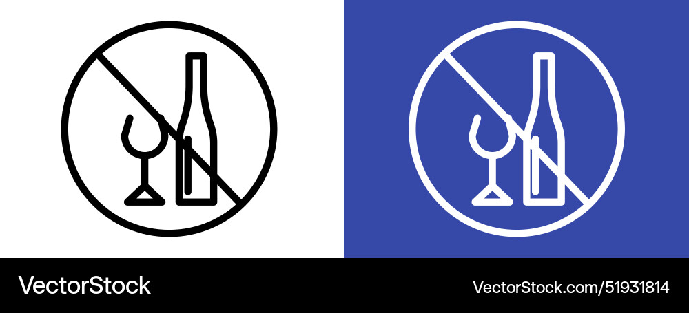 No alcohol sign Royalty Free Vector Image - VectorStock