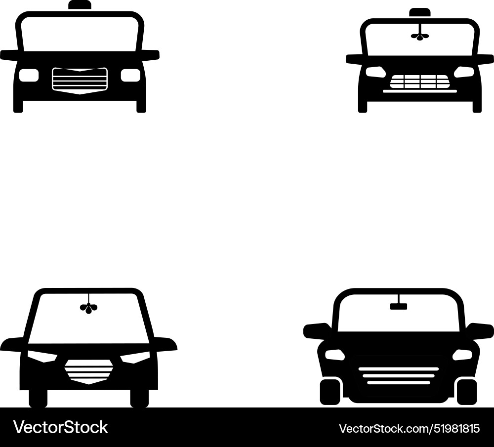 Car icon set Royalty Free Vector Image - VectorStock