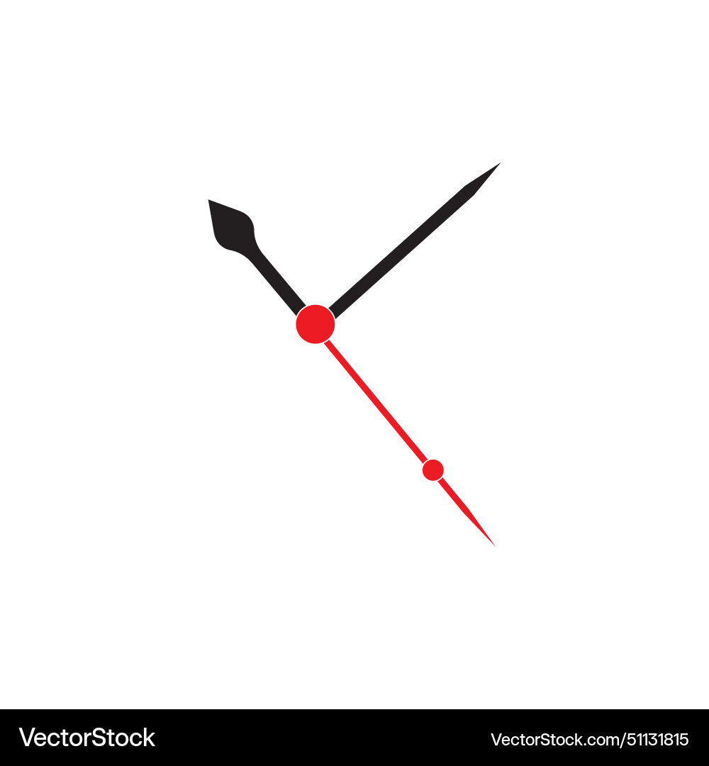 Clock hands icon logo Royalty Free Vector Image