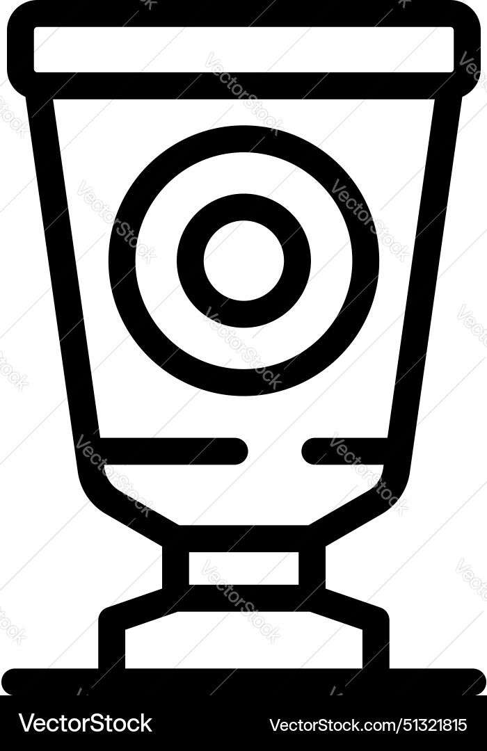 Line art style train trophy icon Royalty Free Vector Image