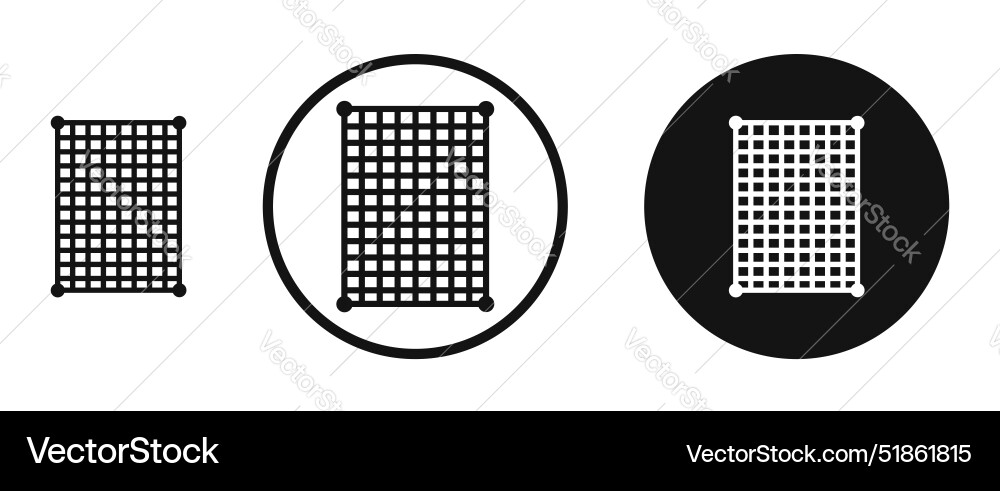 Mosquito net icon set in black and white outlines Vector Image