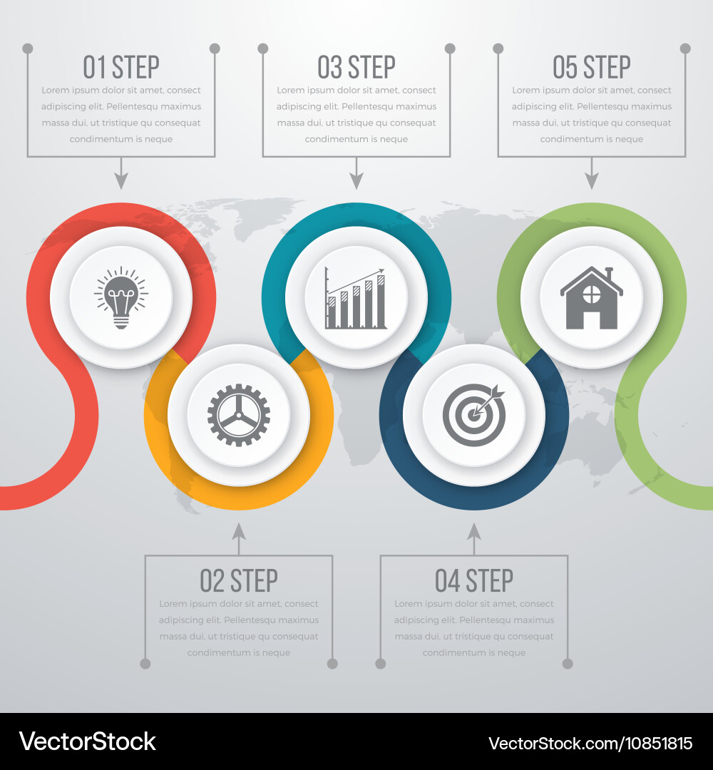Timeline 3d infographic Royalty Free Vector Image