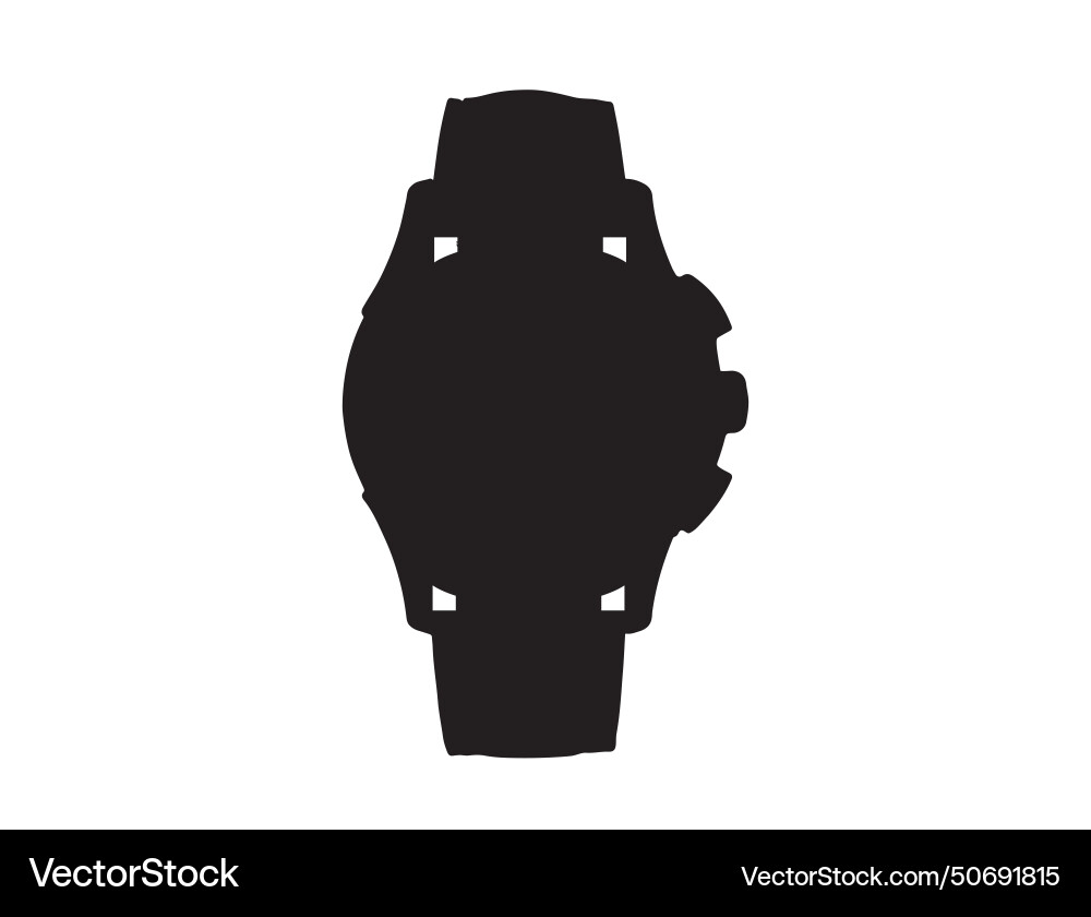Watch silhouette art Royalty Free Vector Image