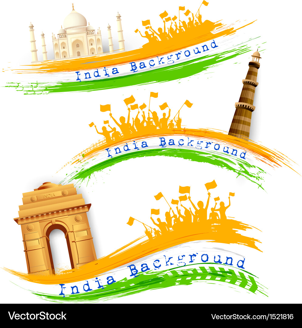 Banner and header for india celebration Royalty Free Vector