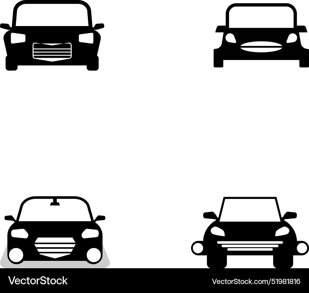 Car icon set Royalty Free Vector Image - VectorStock