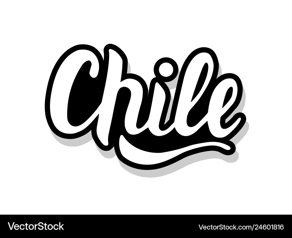 Chile calligraphy template text for your design Vector Image