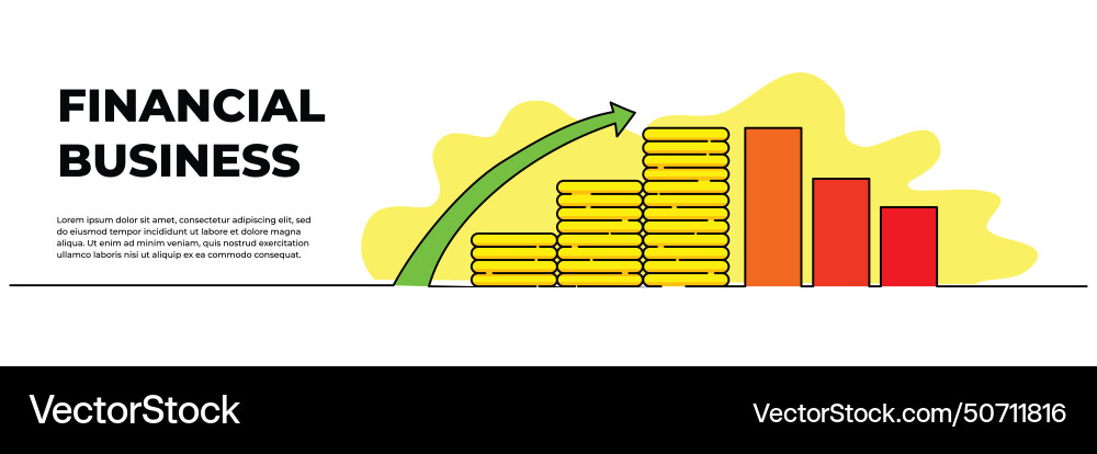 Economic diagram with coins Royalty Free Vector Image