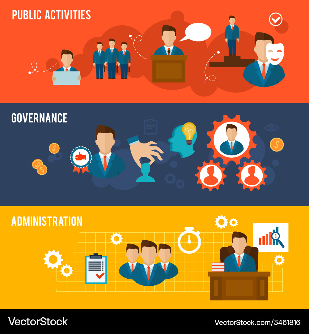 Executive banners flat Royalty Free Vector Image