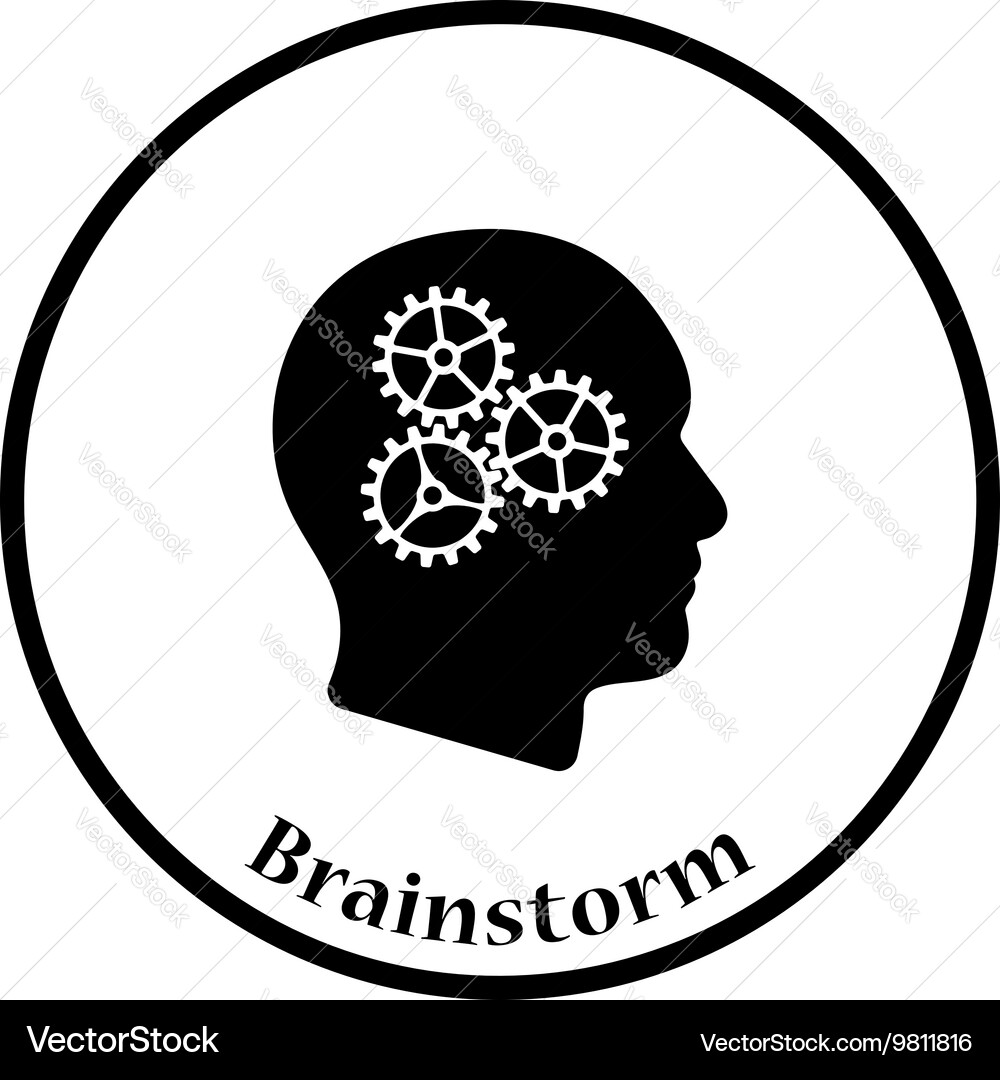 Icon of brainstorm Royalty Free Vector Image - VectorStock