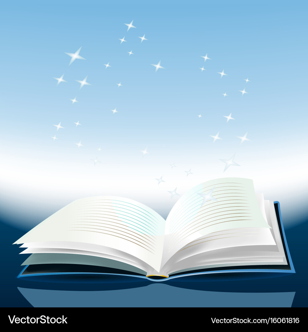 Magic book Royalty Free Vector Image - VectorStock