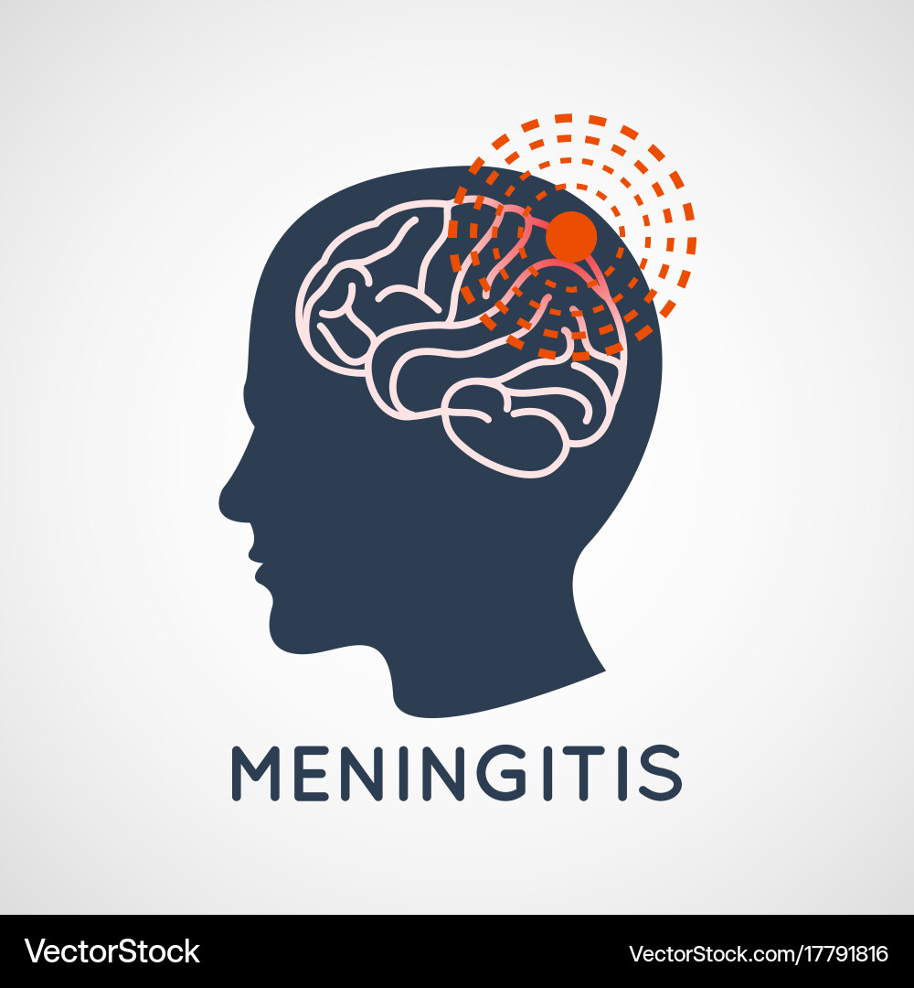 Meningitis logo icon design Royalty Free Vector Image