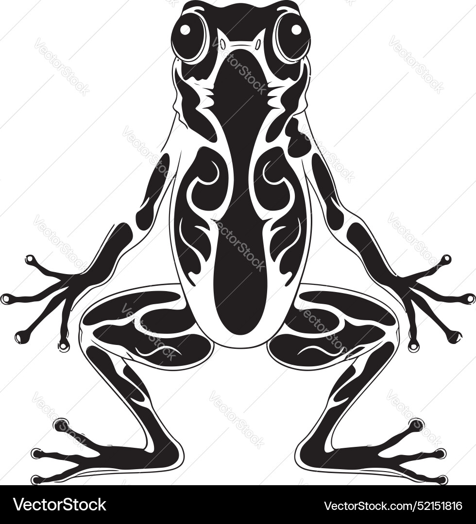 Ribbit residue frog skeleton emblem ghostly Vector Image