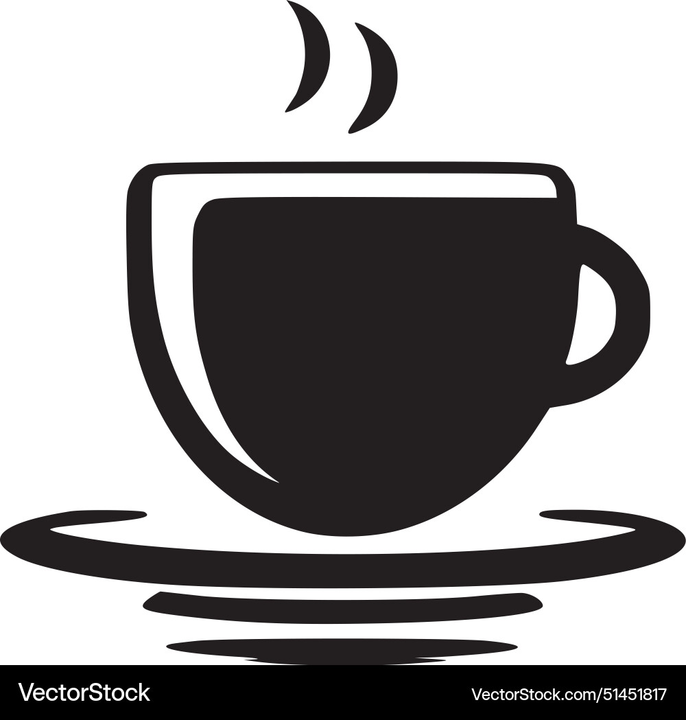 Coffee - black and white isolated icon Royalty Free Vector