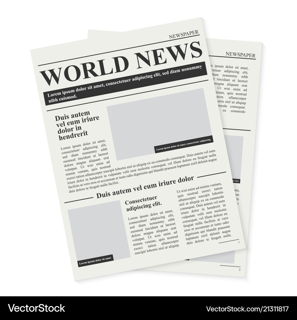 Creative of daily newspaper Royalty Free Vector Image