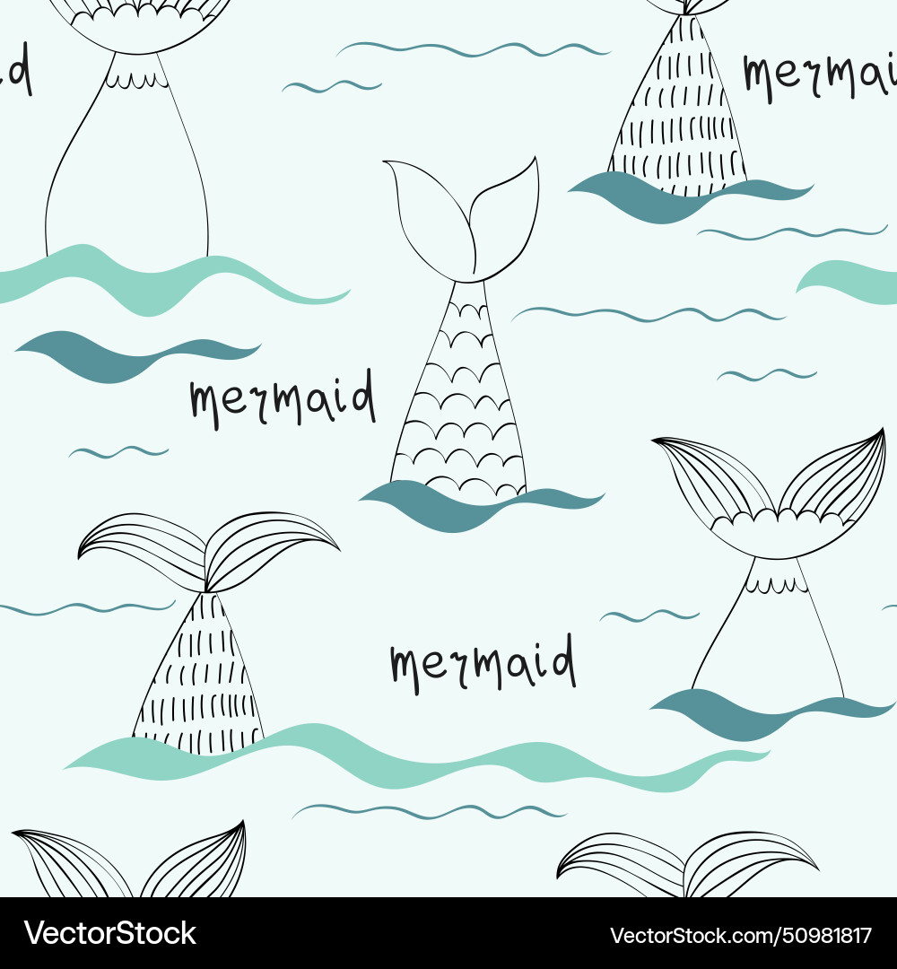 Cute mermaid Royalty Free Vector Image - VectorStock