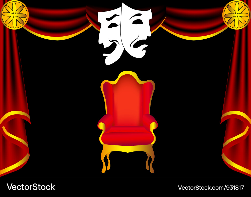 Drama stage Royalty Free Vector Image - VectorStock